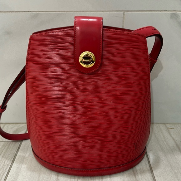 Louis Vuitton | Bags | Lv Cluny Red Epi Leather Vintage 99s | Poshmark